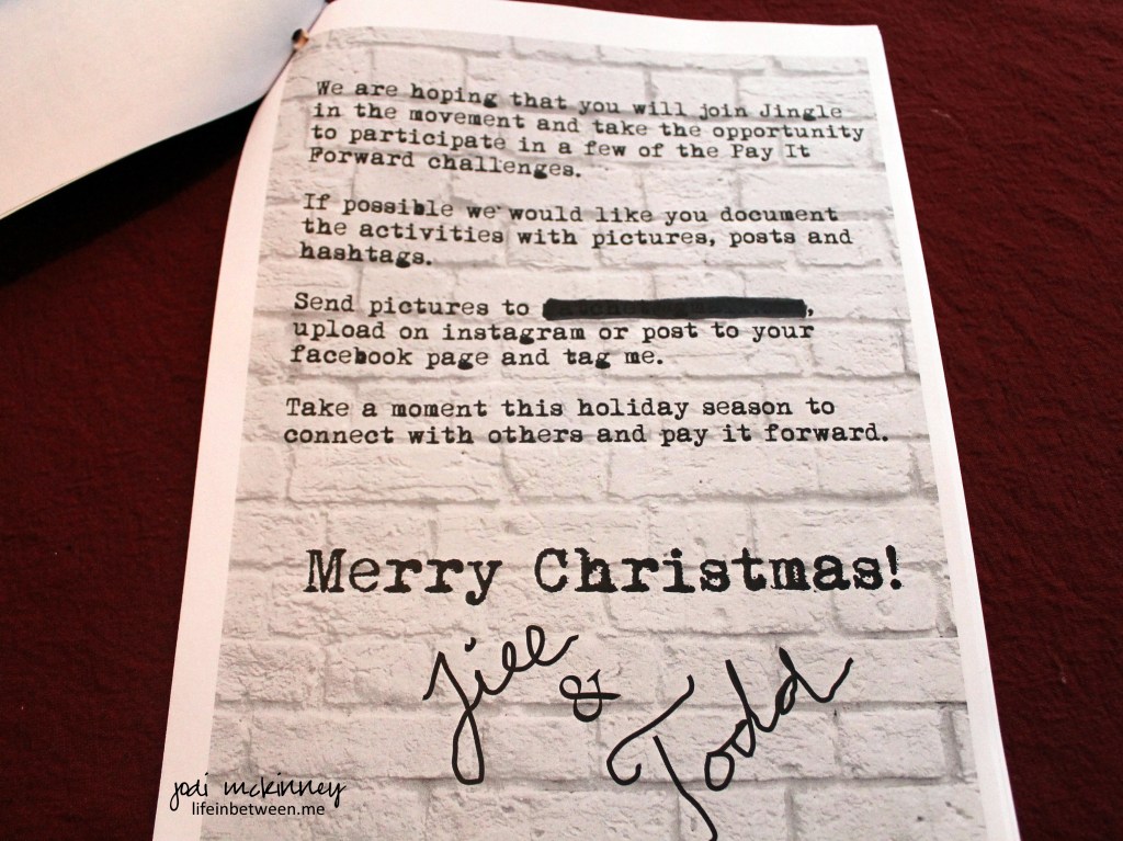 Pay it Forward Christmas Gift & Challenge | the creative life in between